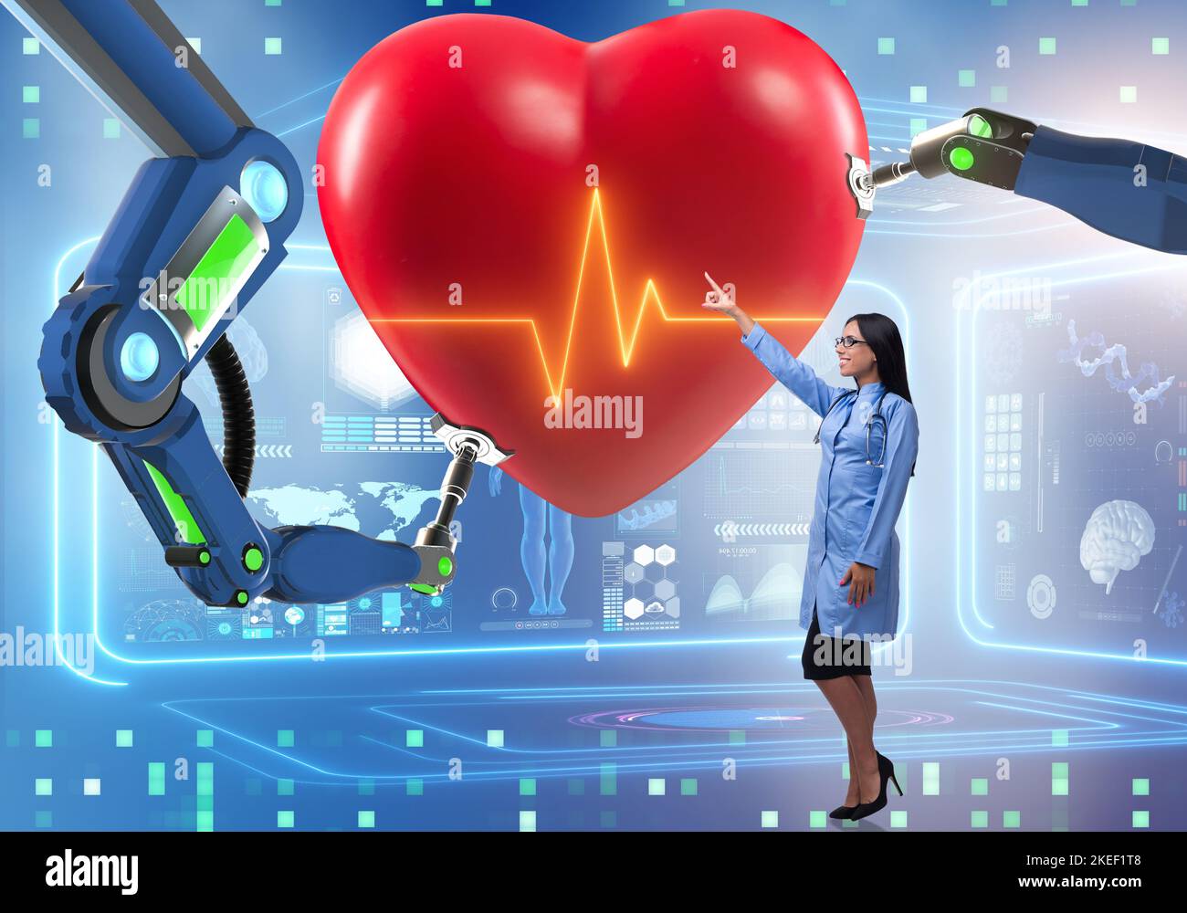 The heart surgery done by robotic arm Stock Photo - Alamy