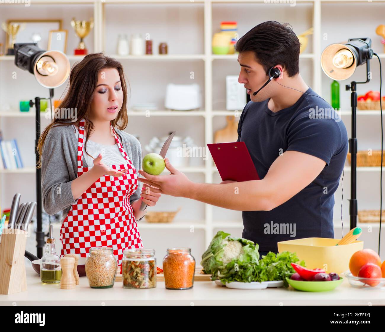 The food cooking tv show in the studio Stock Photo - Alamy