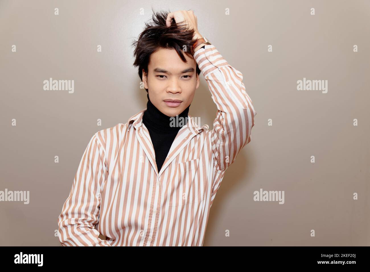 Paris, France. 11th Nov, 2022. Model Jeremy Bellet poses for ...