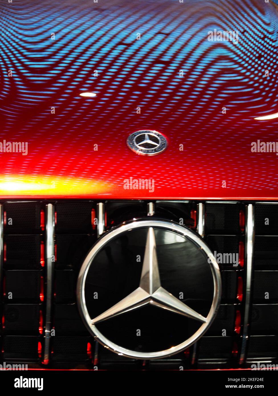 2017 Mercedes-AMG GT Concept logo seen displayed at the Mercedes-Benz ...