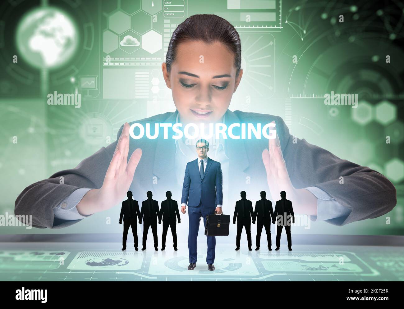 The concept of outsourcing in modern business Stock Photo - Alamy