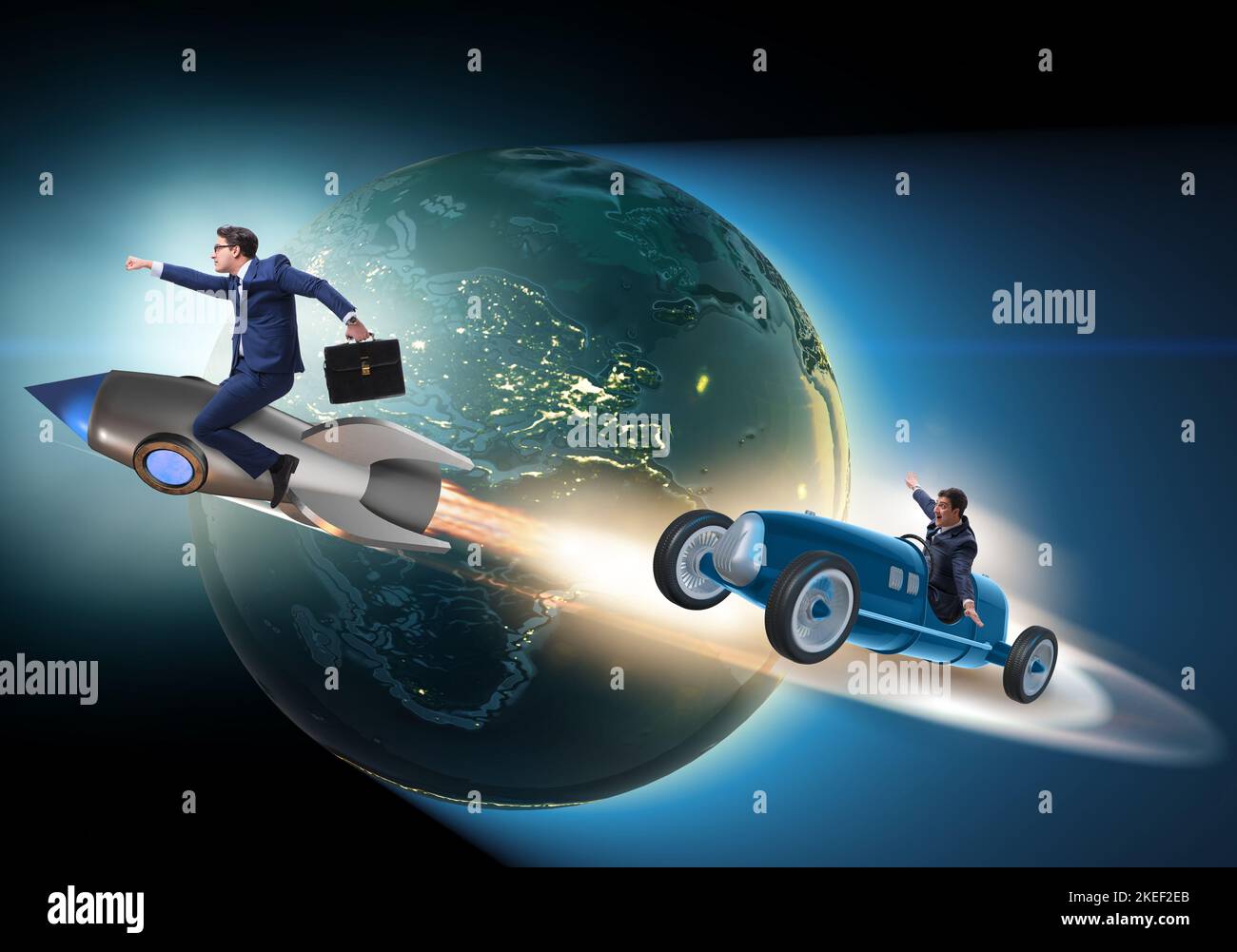 The competition concept with business people competing Stock Photo - Alamy