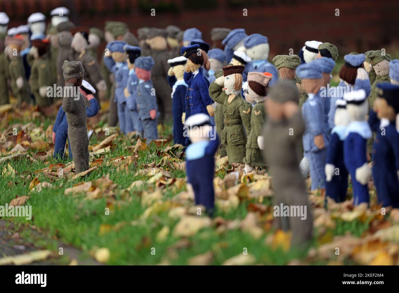 Knitted armed forces figures on parade ahead of Armistice Day and ...
