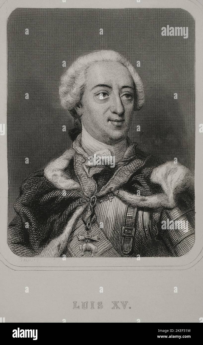 Louis XV (1710-1774), so-called Louis the Well-Beloved. King of France ...