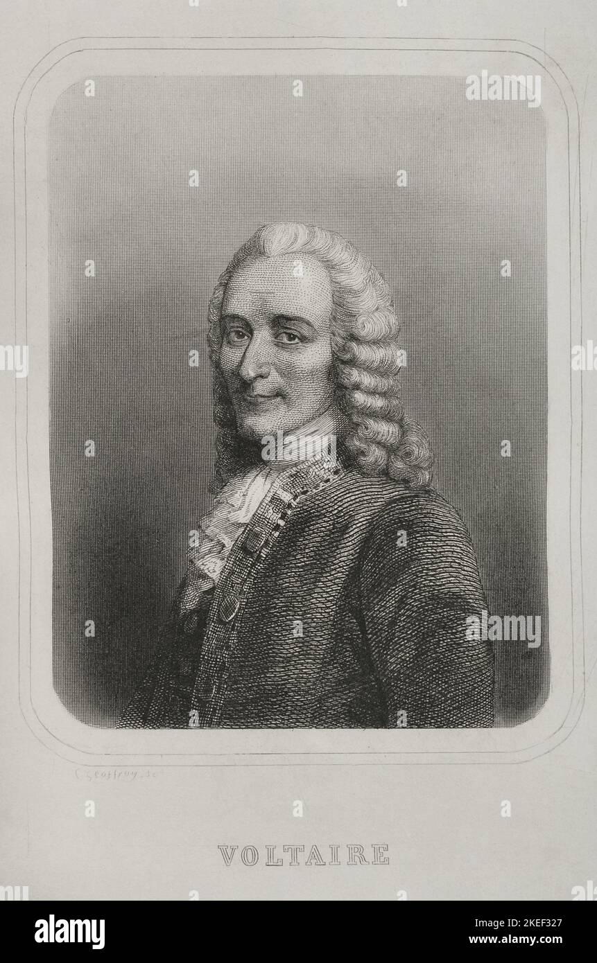 Voltaire (Francois Marie Arouet) (1694-1778). French writer of the ...