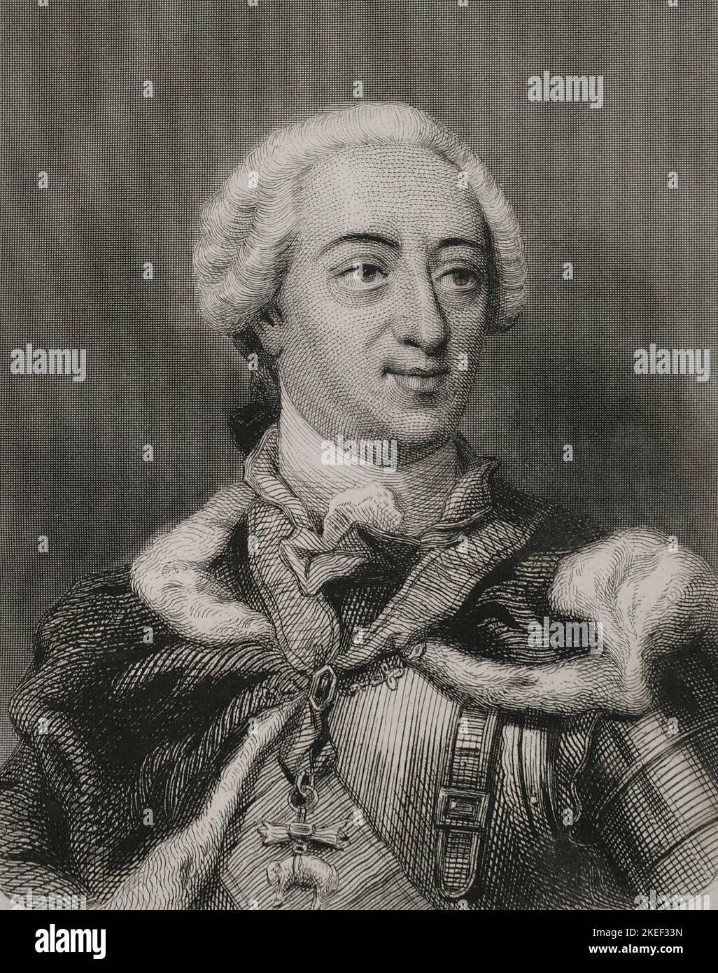 Louis XV (1710-1774), so-called Louis the Well-Beloved. King of France ...