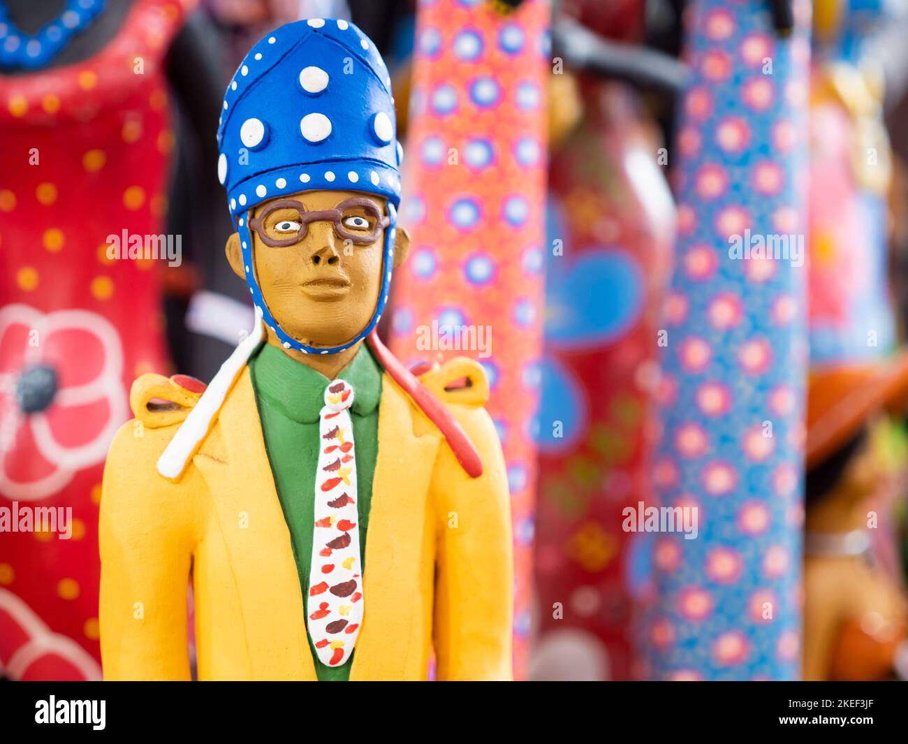 Brazilian art decor made in Olinda, PE, Brazil out of clay and painted ...