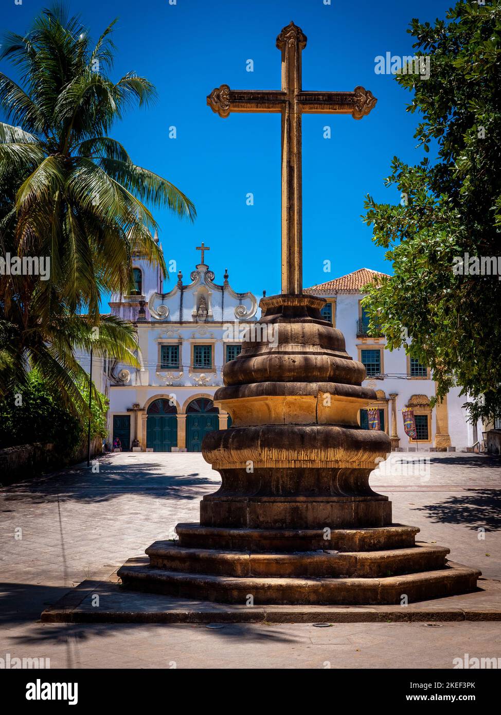 The historic architecture of the Brazilian city of Olinda in Pernambuco ...