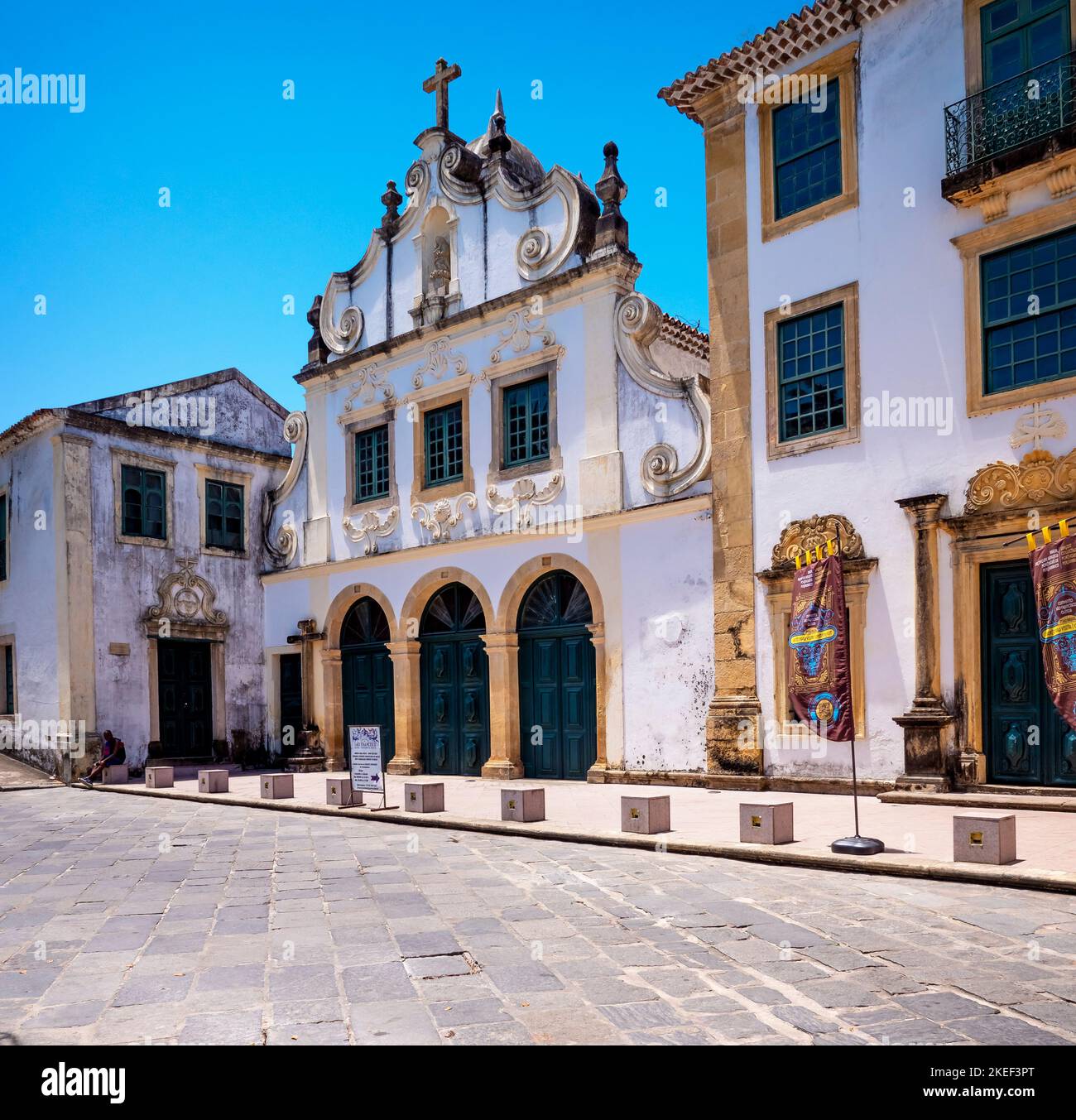 The historic architecture of the Brazilian city of Olinda in Pernambuco ...