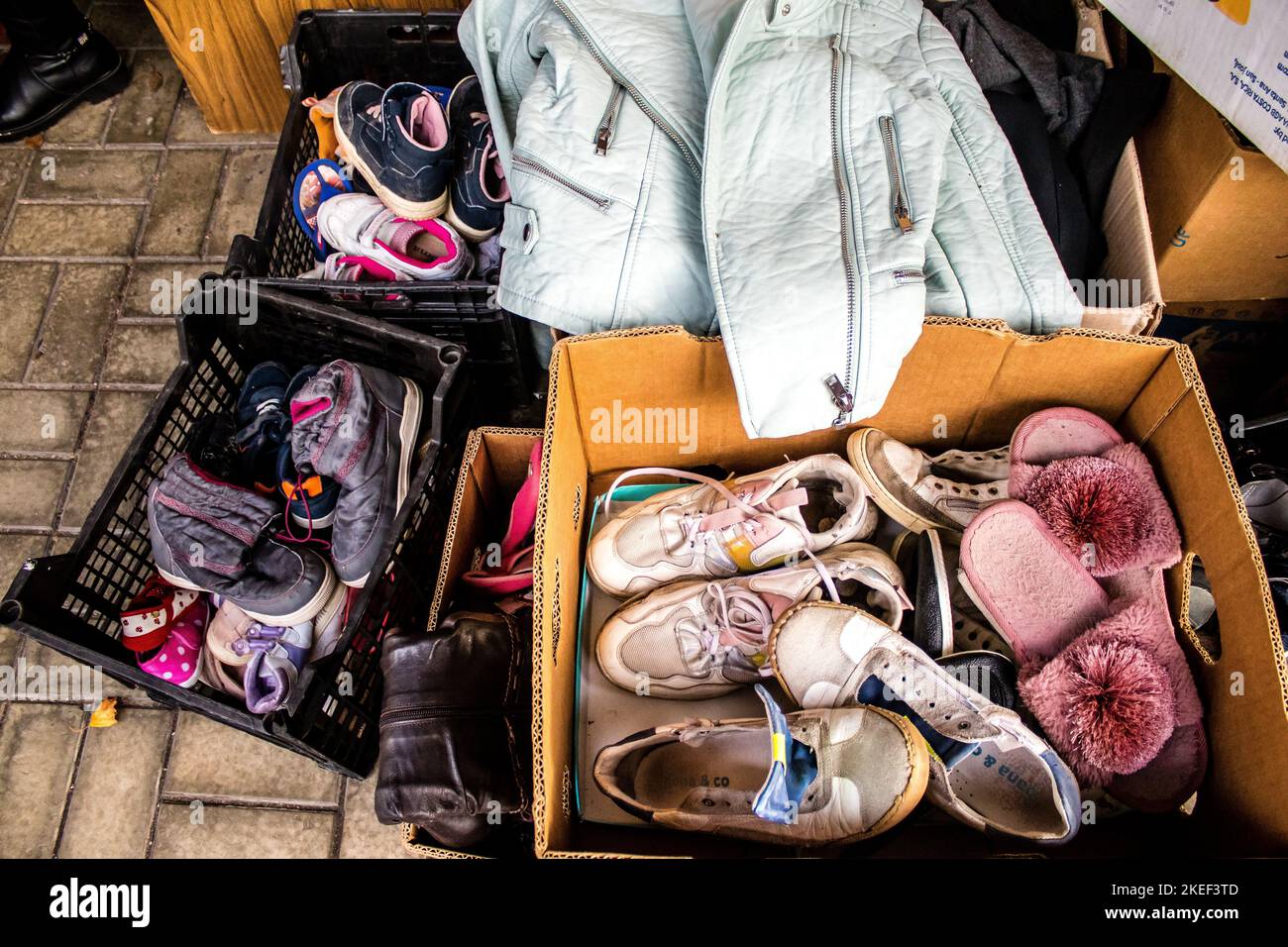 Dnipro Caritas refugee center. Caritas Ukraine provides humanitarian ...