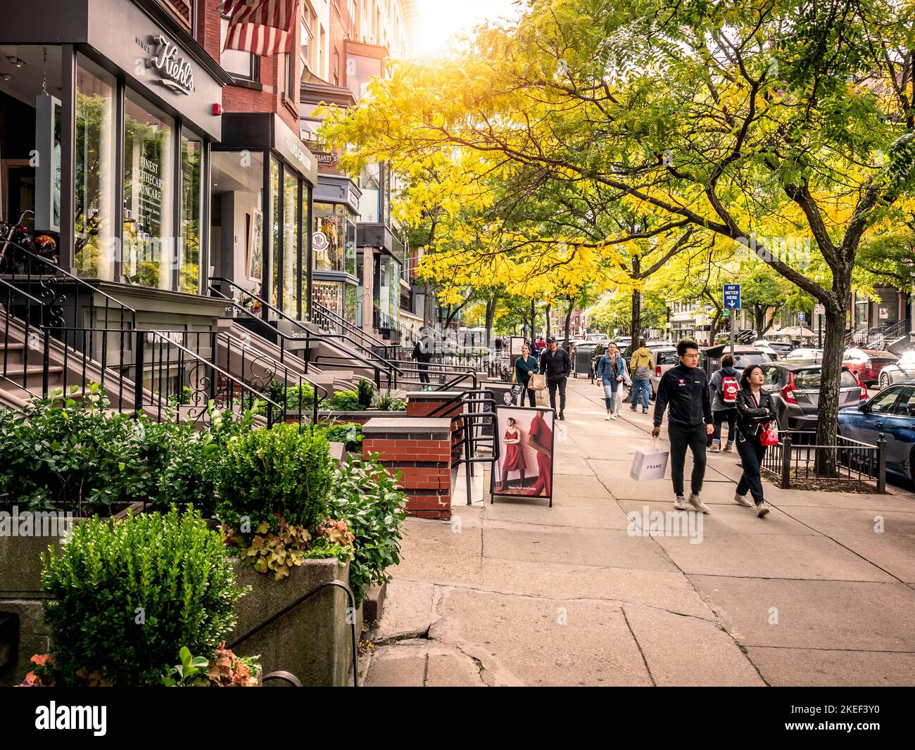 View of the architecture of Boston in Massachusetts, USA at Newbury ...