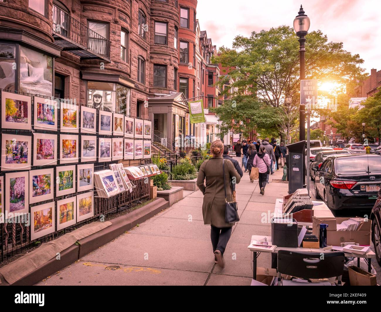 View of the architecture of Boston in Massachusetts, USA at Newbury ...