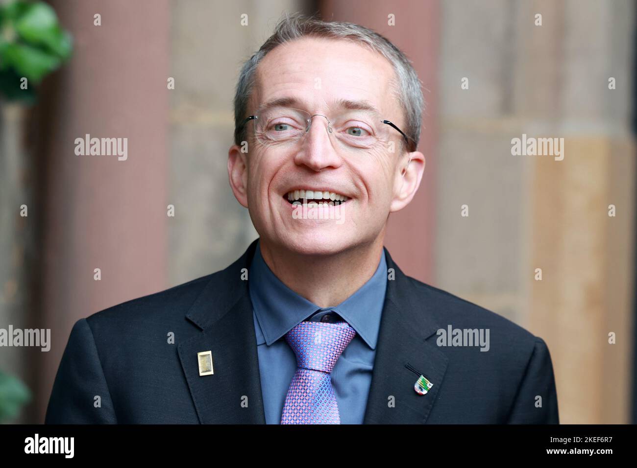 12 November 2022, Saxony-Anhalt, Magdeburg: Intel CEO Pat Gelsinger ...