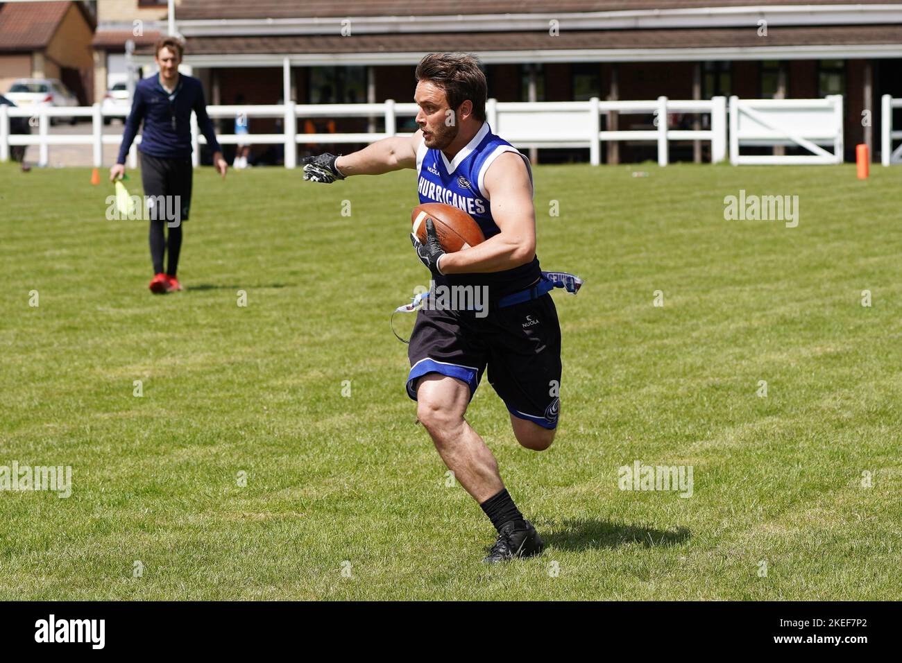 Cardiff Hurricanes Flag Football Stock Photo - Alamy