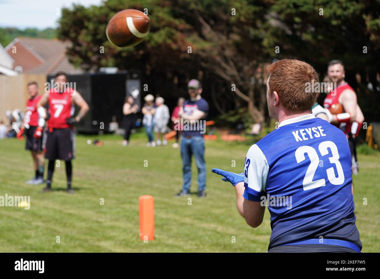Cardiff Hurricanes Flag Football Stock Photo - Alamy