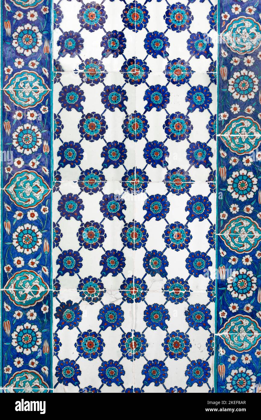 Ancient Ottoman Handmade Turkish Tiles with floral patterns from Rustem ...