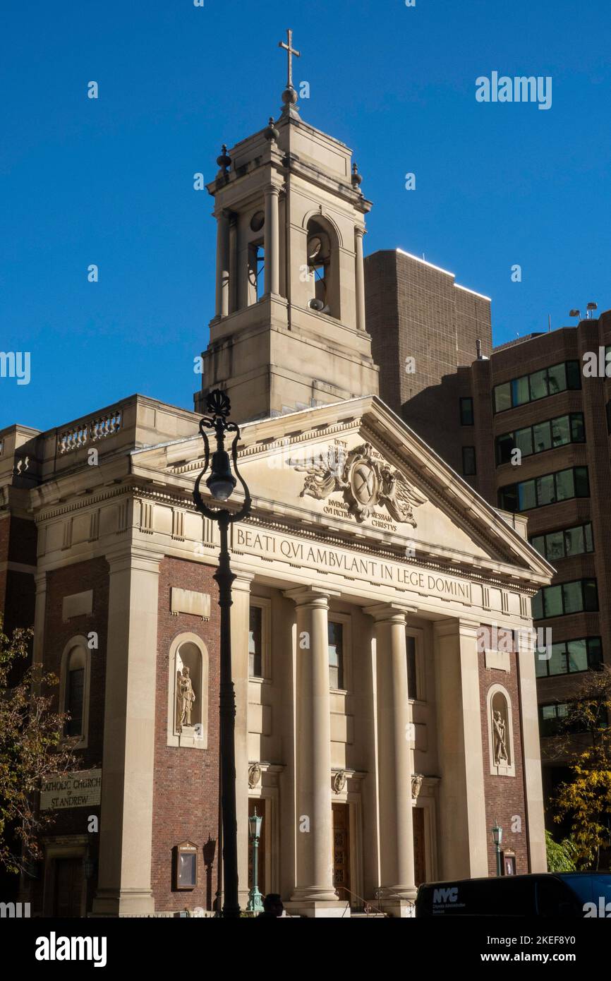 Saint Andrew Roman Catholic Church is located in downtown Manhattan ...