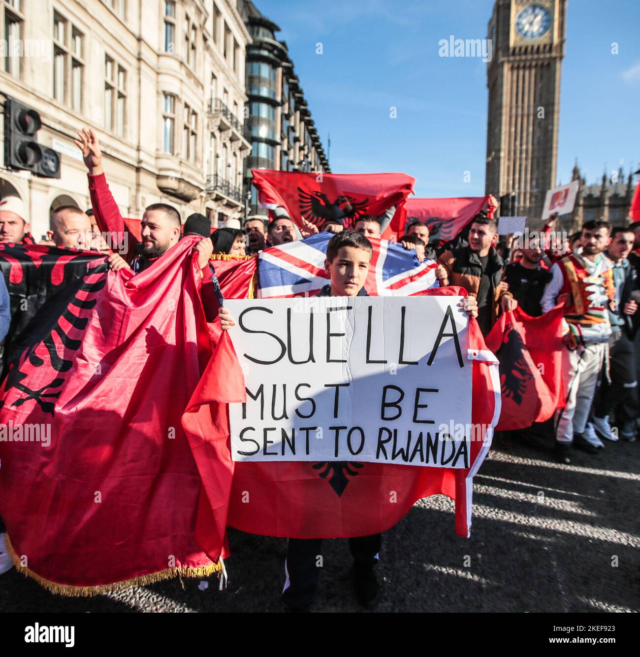 Albanians demonstrating in london hi-res stock photography and images ...