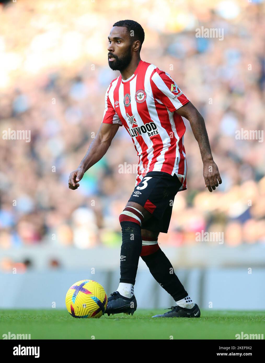 Brentford's Rico Henry during the Premier League match at Etihad ...