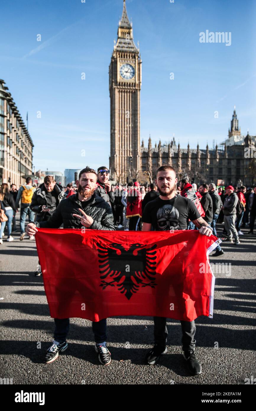 Winston churchill dripped in a albanian flag hi-res stock photography ...
