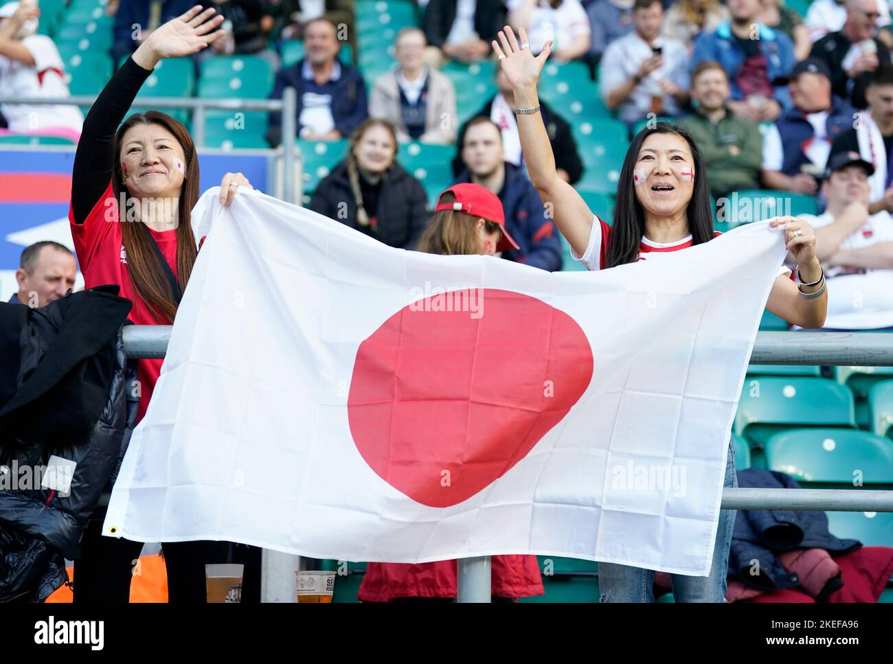 Japan fans in the stands before the Autumn International match at ...