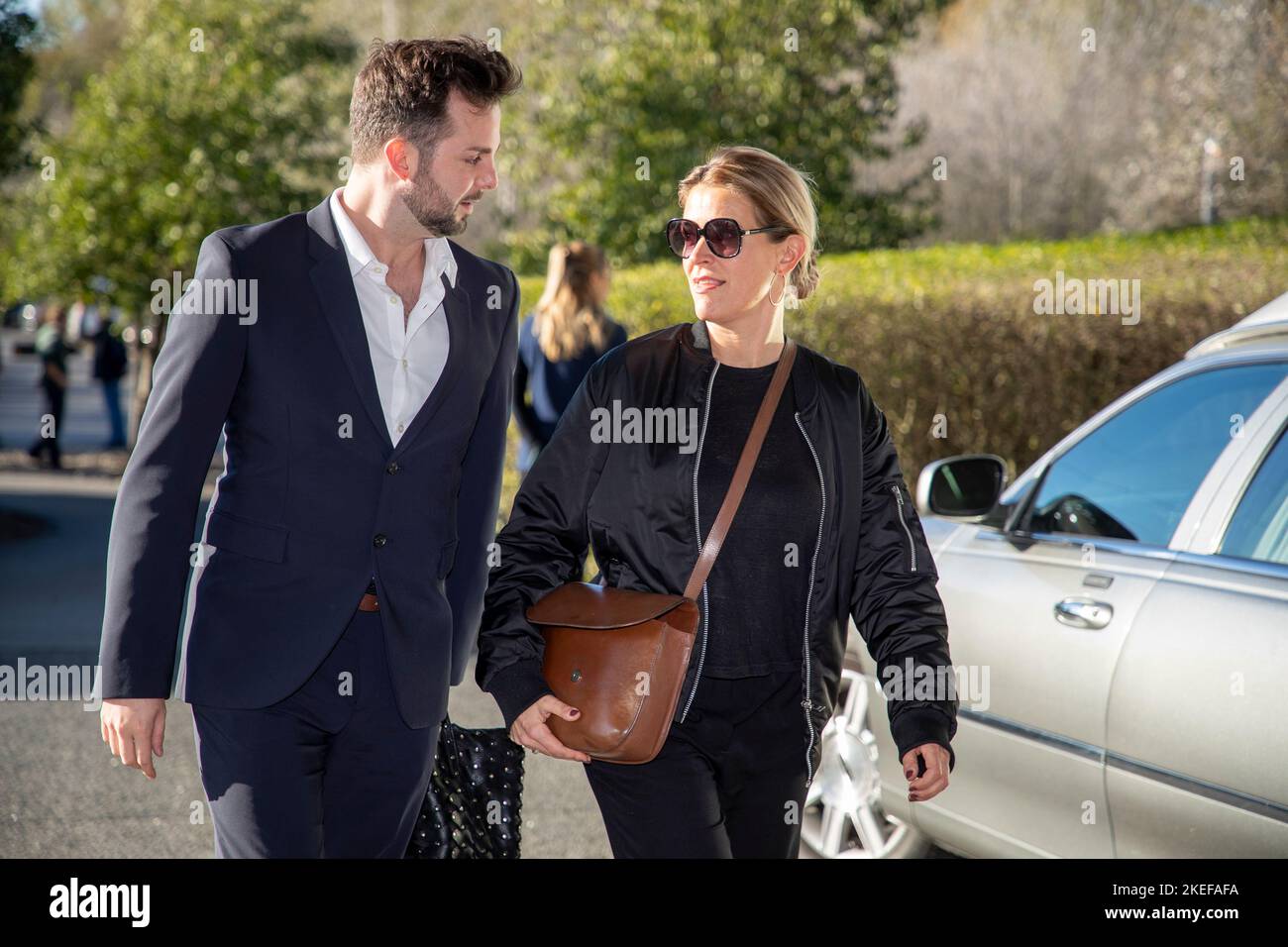 Kathleen Aerts arrives for a funeral ceremony of Nicole Josy Van Palm ...