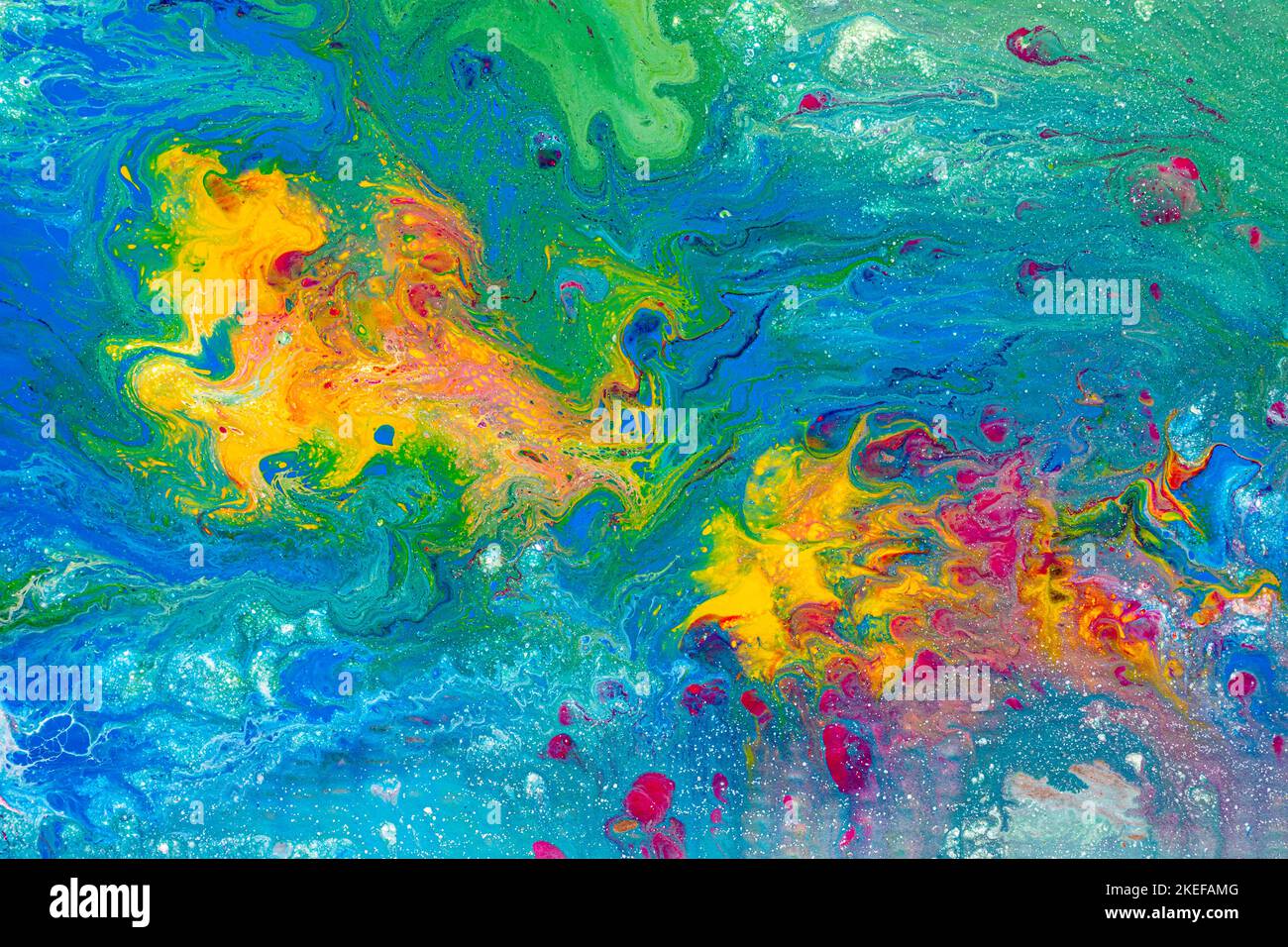 Texture created with acrylic paint mixed with organic and whimsical ...