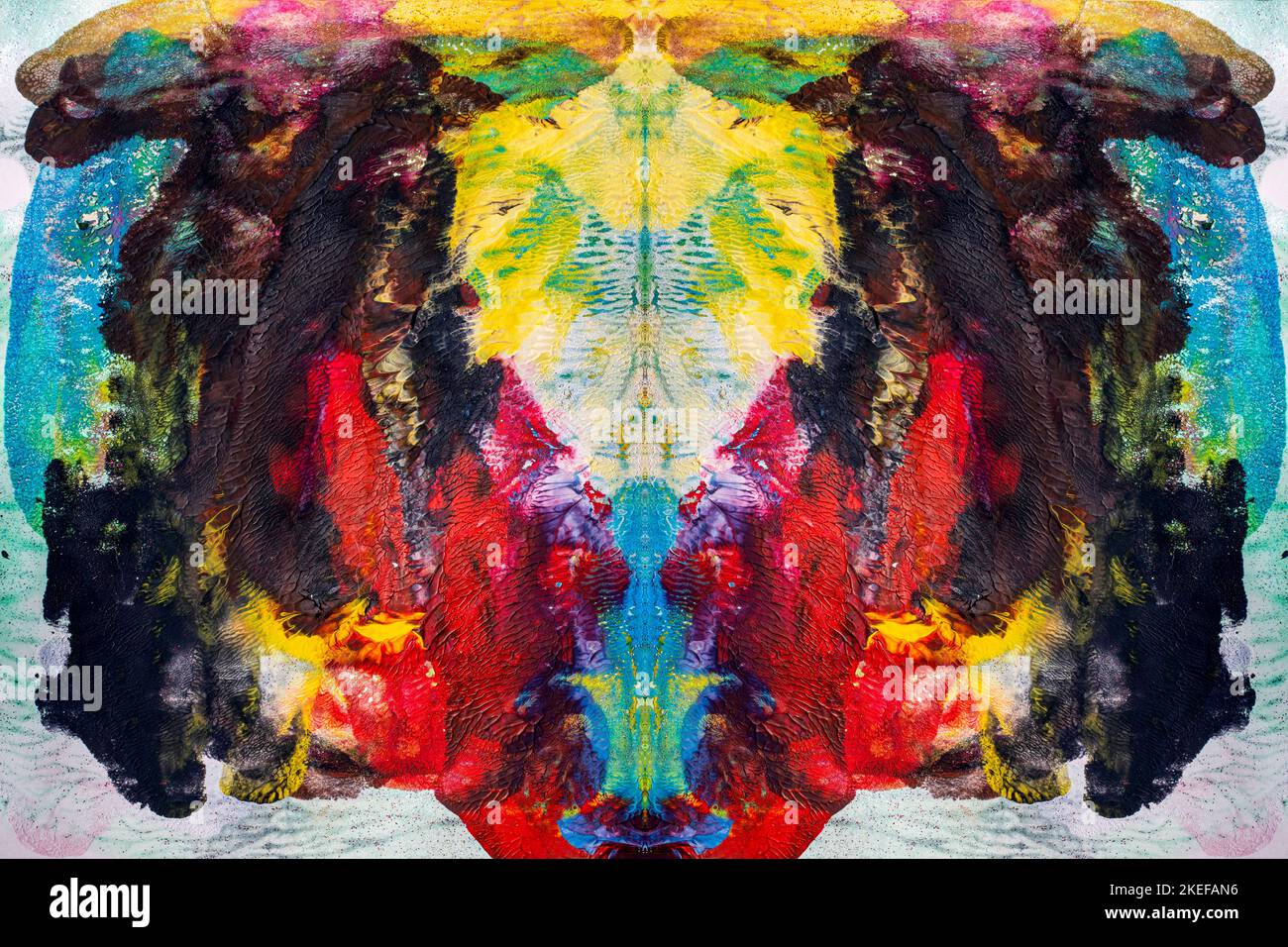 Texture created with acrylic paint mixed with organic and whimsical ...