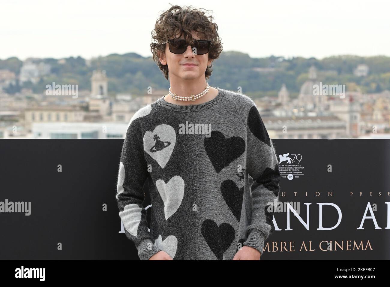 Timothee Chalamet attends the photocall of the movie "Bones and all" at the Hotel De La Ville ...