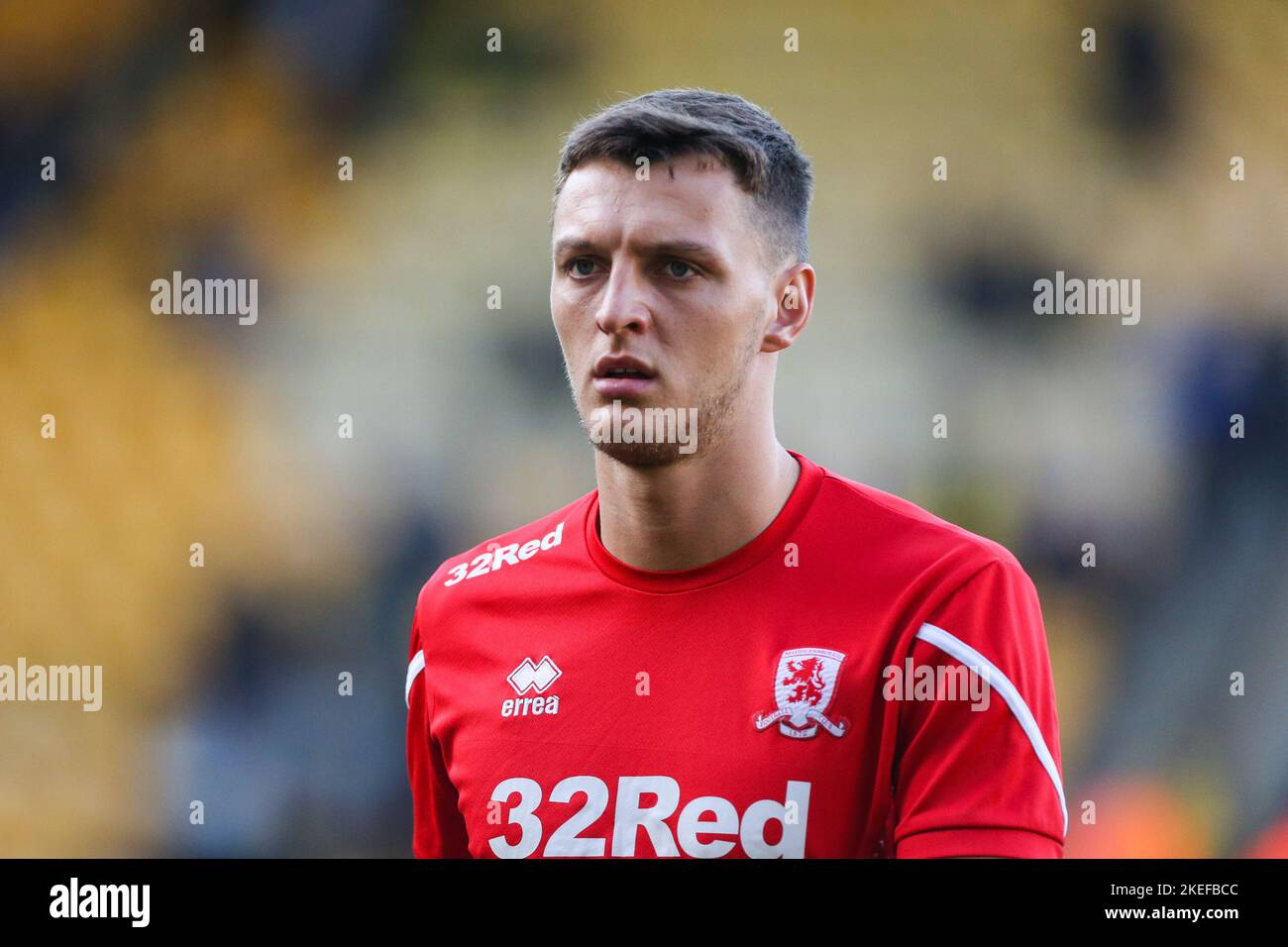 Dael Fry #6 of Middlesbrough warms up during the Sky Bet Championship ...