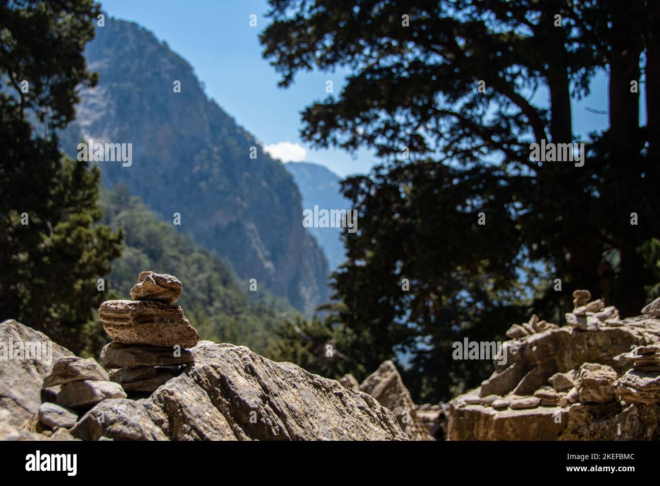 Stunning scenery in the Samaria Gorge on the Greek island of Crete ...