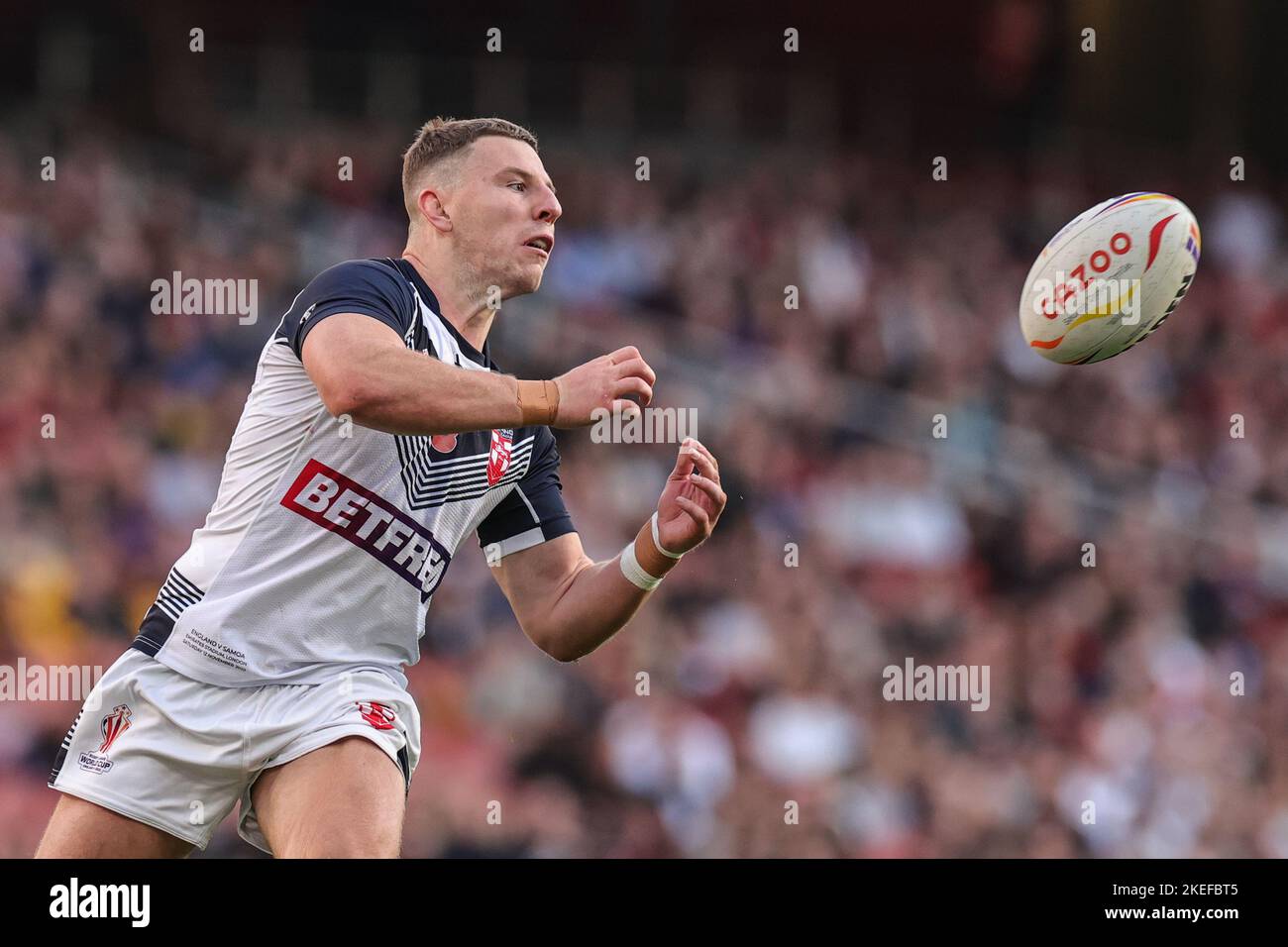 , George Williams in action during the Rugby League World Cup 2021 Semi ...