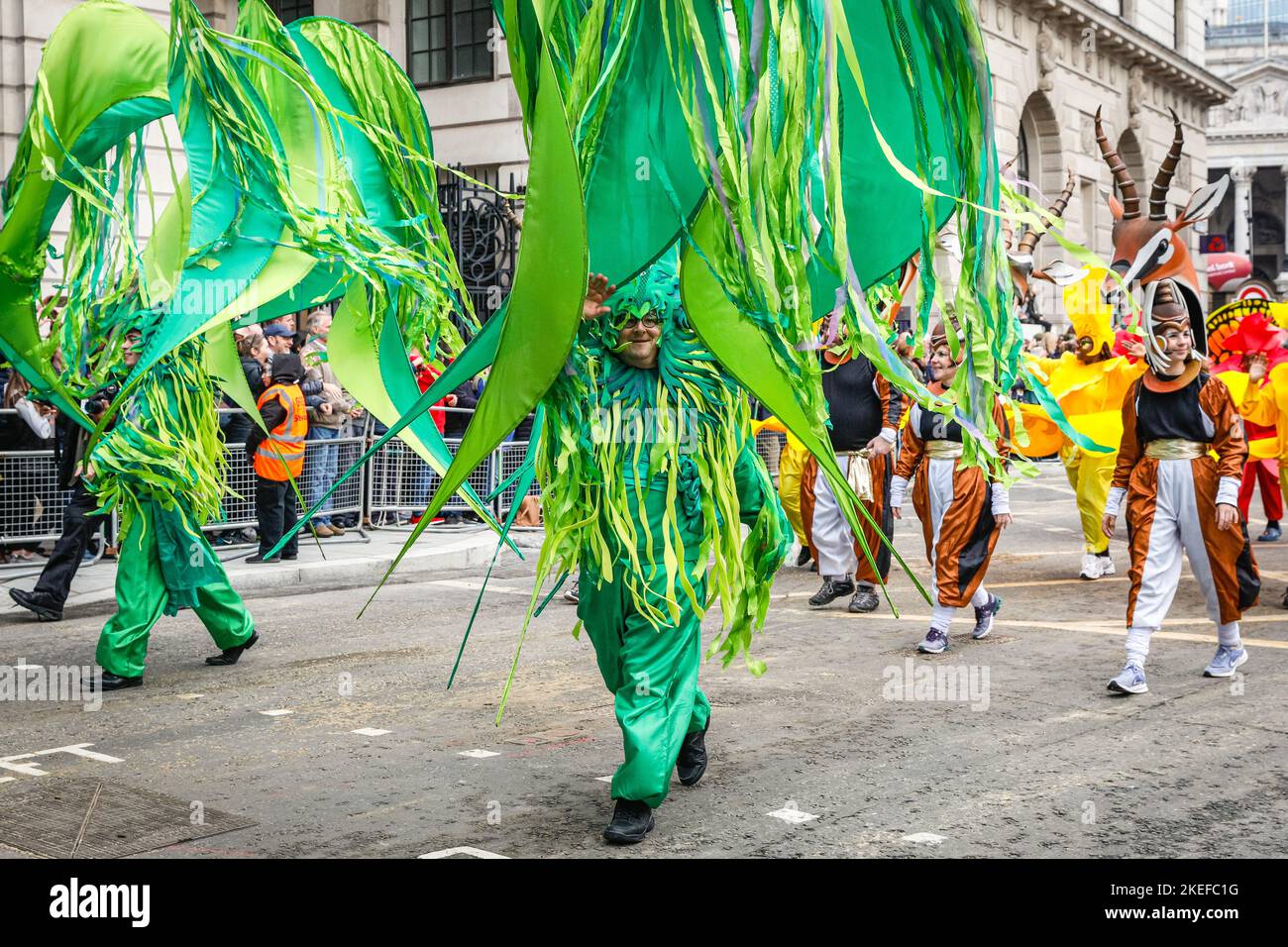 London, UK. 12th Nov, 2022. Participants in colourful outfits from the ...