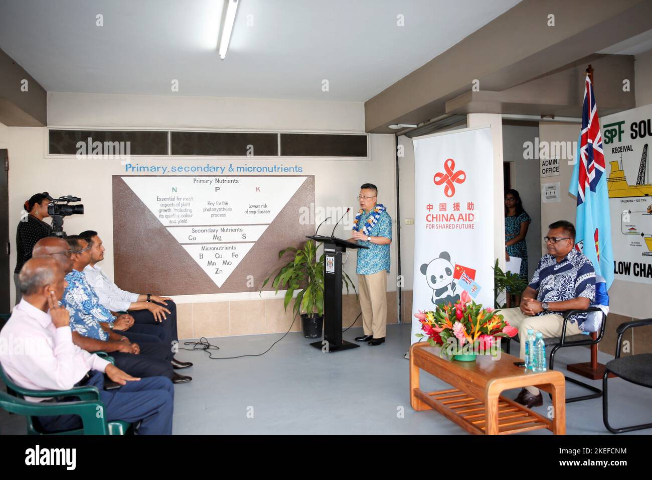 Lautoka, Fiji. 11th Nov, 2022. Chinese Ambassador to Fiji Qian Bo ...