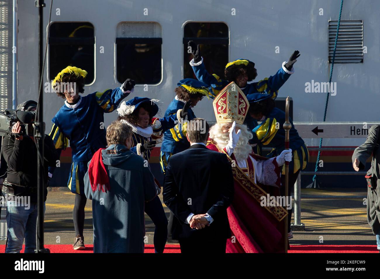 Sinterklaas pictured during the arrival of Sinterklaas in Antwerp ...
