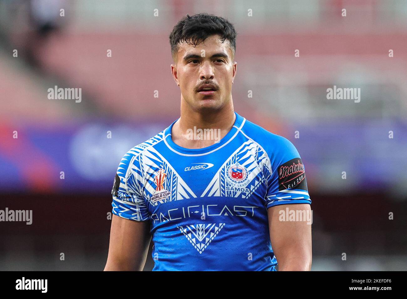 Joseph Suaalii of Samoa during the Rugby League World Cup 2021 Semi ...