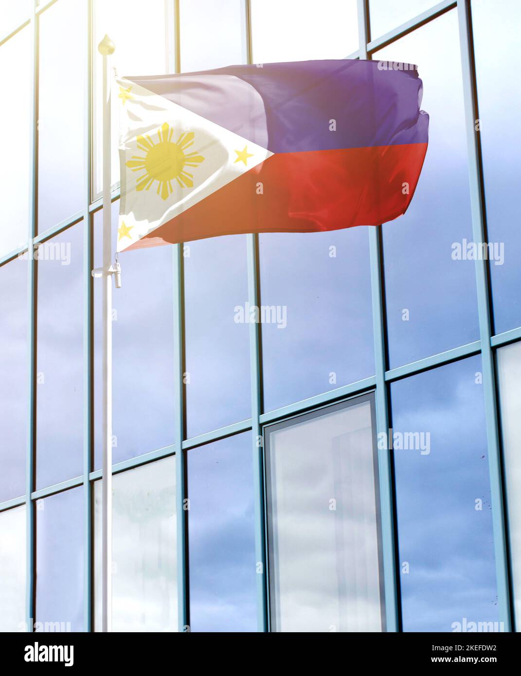 Flag of Philippines on a flagpole Stock Photo - Alamy