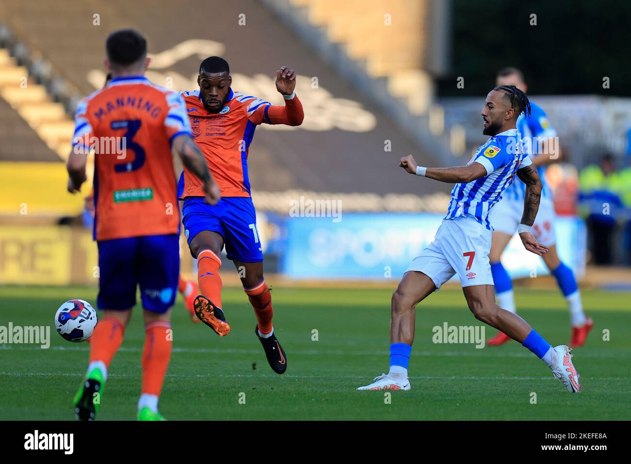 Sorba Thomas #7 of Huddersfield Town passes the ball during the Sky Bet ...