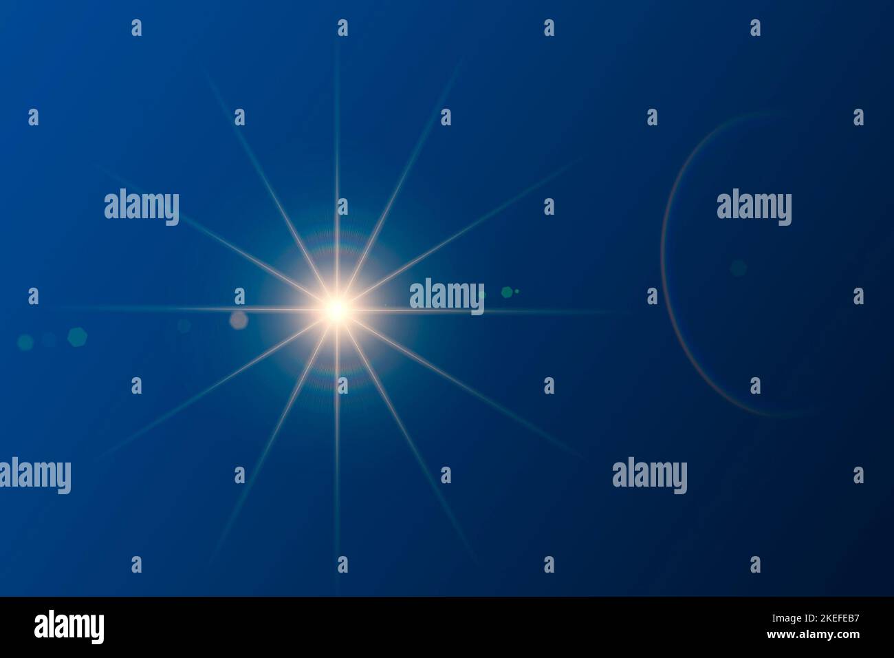 Pin light with star shape on a dark background for a perfect overlay to ...