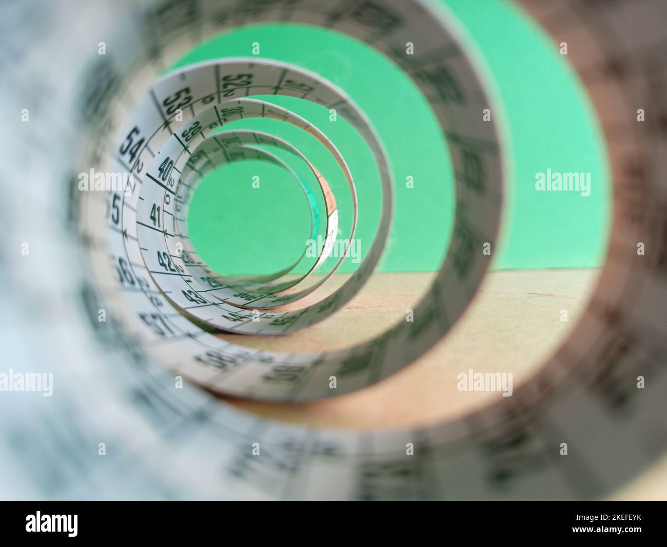 Bright light view through a Meter for tailoring. Abstract futuristic ...