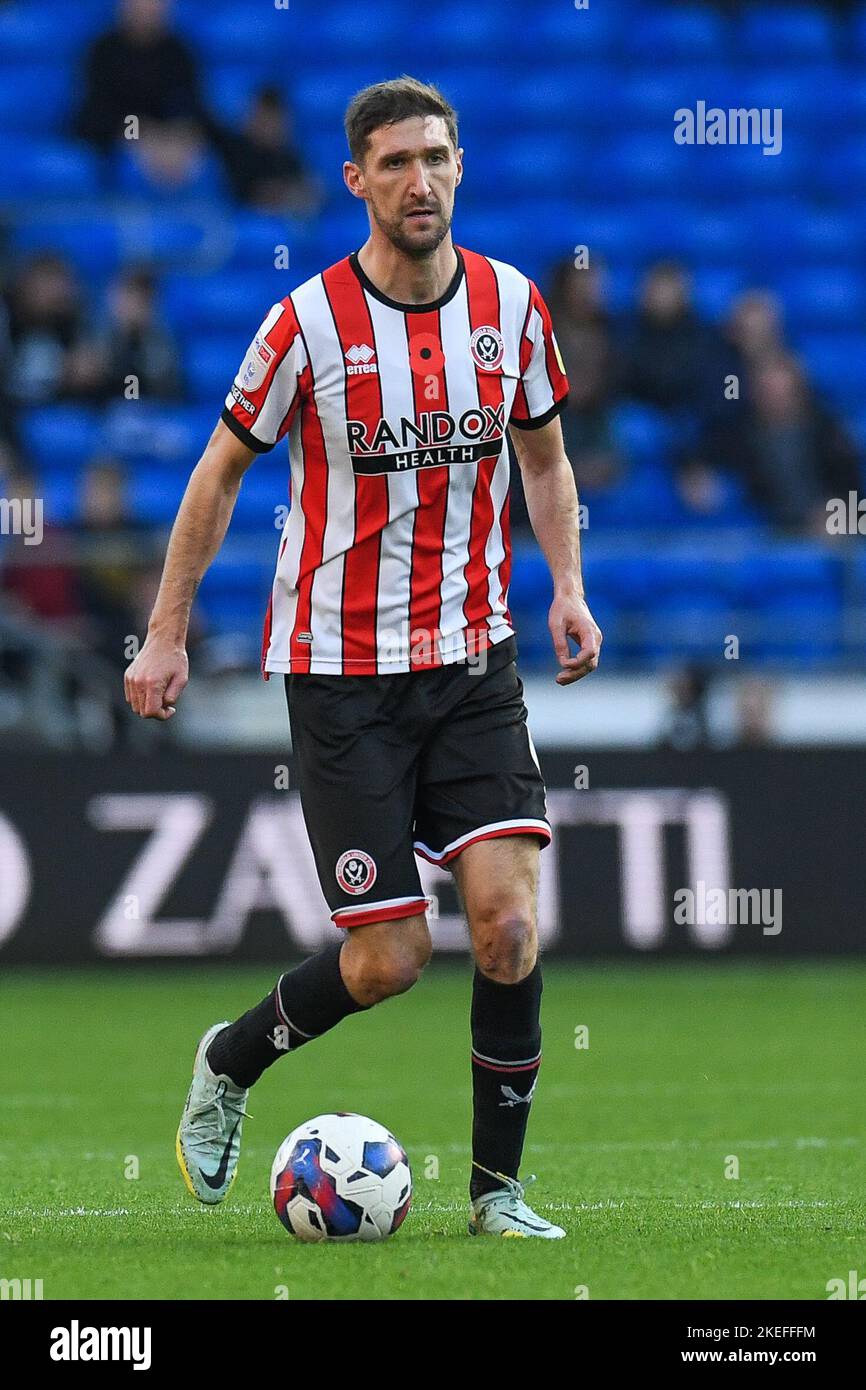 Chris Basham #6 of Sheffield United during the Sky Bet Championship ...