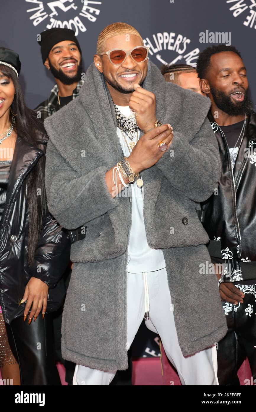 Usher attends the Opening of Flipper's Roller Boogie Palace in London ...