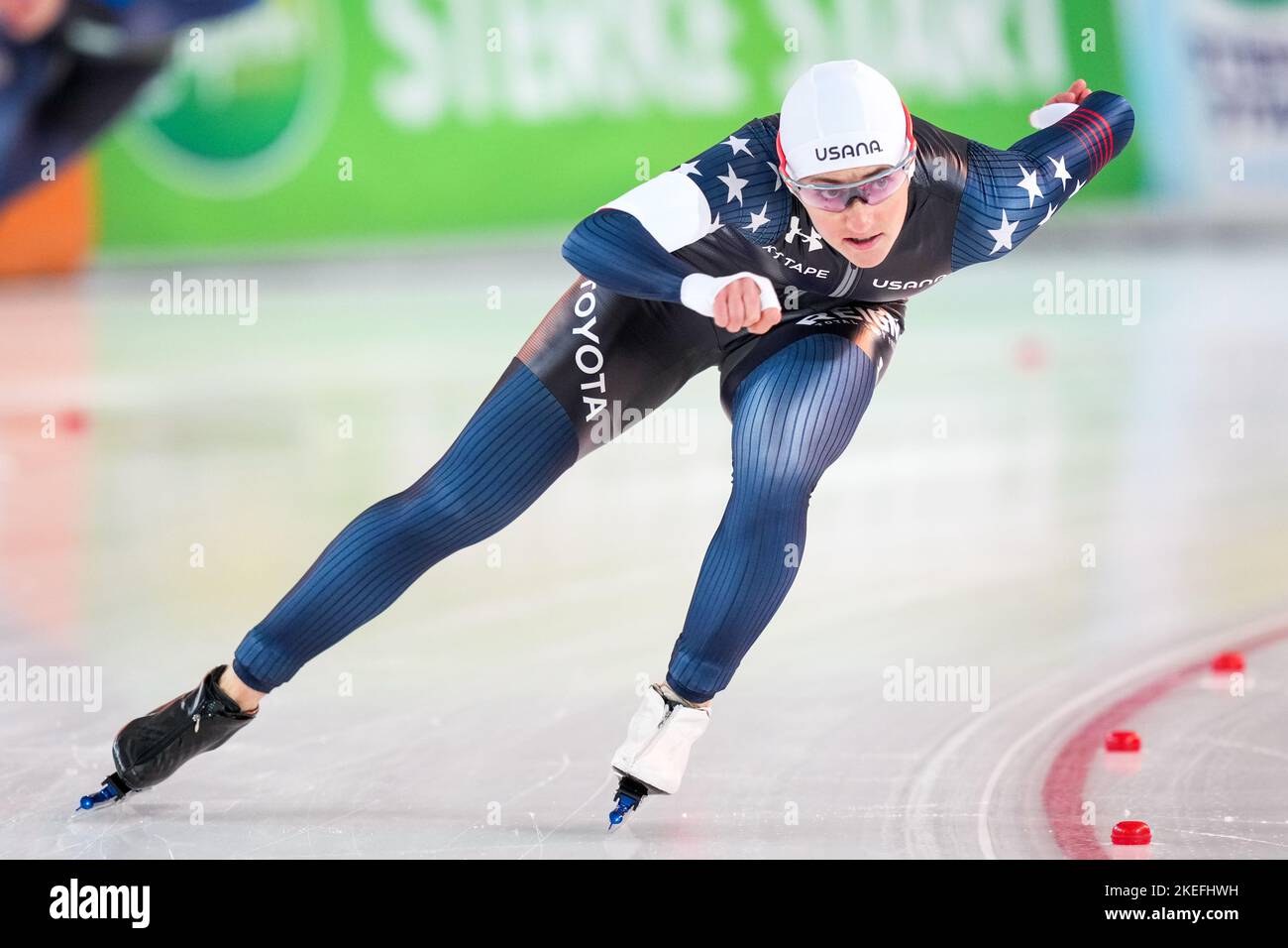 STAVANGER, NORWAY - NOVEMBER 12: Kimi Goetz of USA competing on the ...