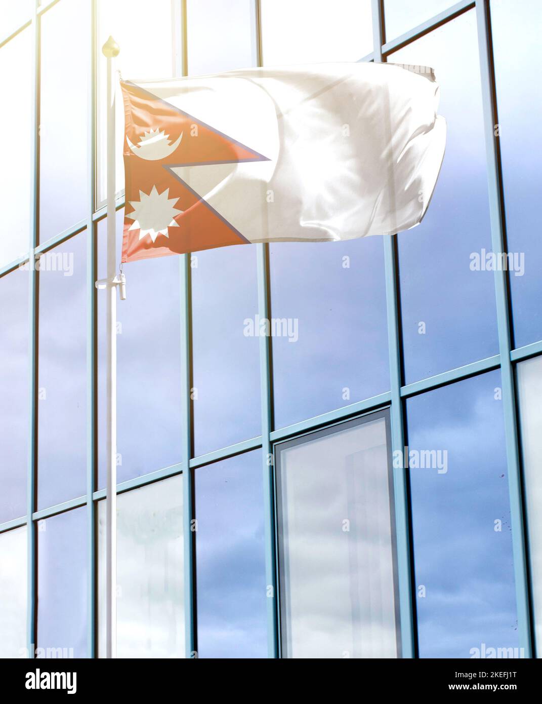 Isolated on white nepalese flag hi-res stock photography and images - Alamy