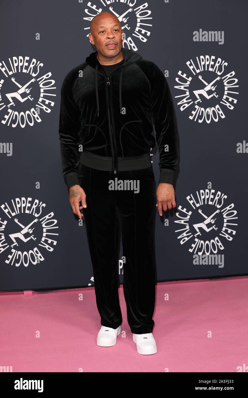 Dr. Dre attends the Opening of Flipper's Roller Boogie Palace in London ...
