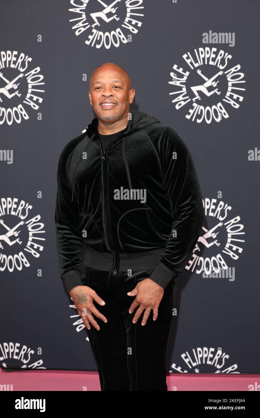 Dr. Dre attends the Opening of Flipper's Roller Boogie Palace in London ...