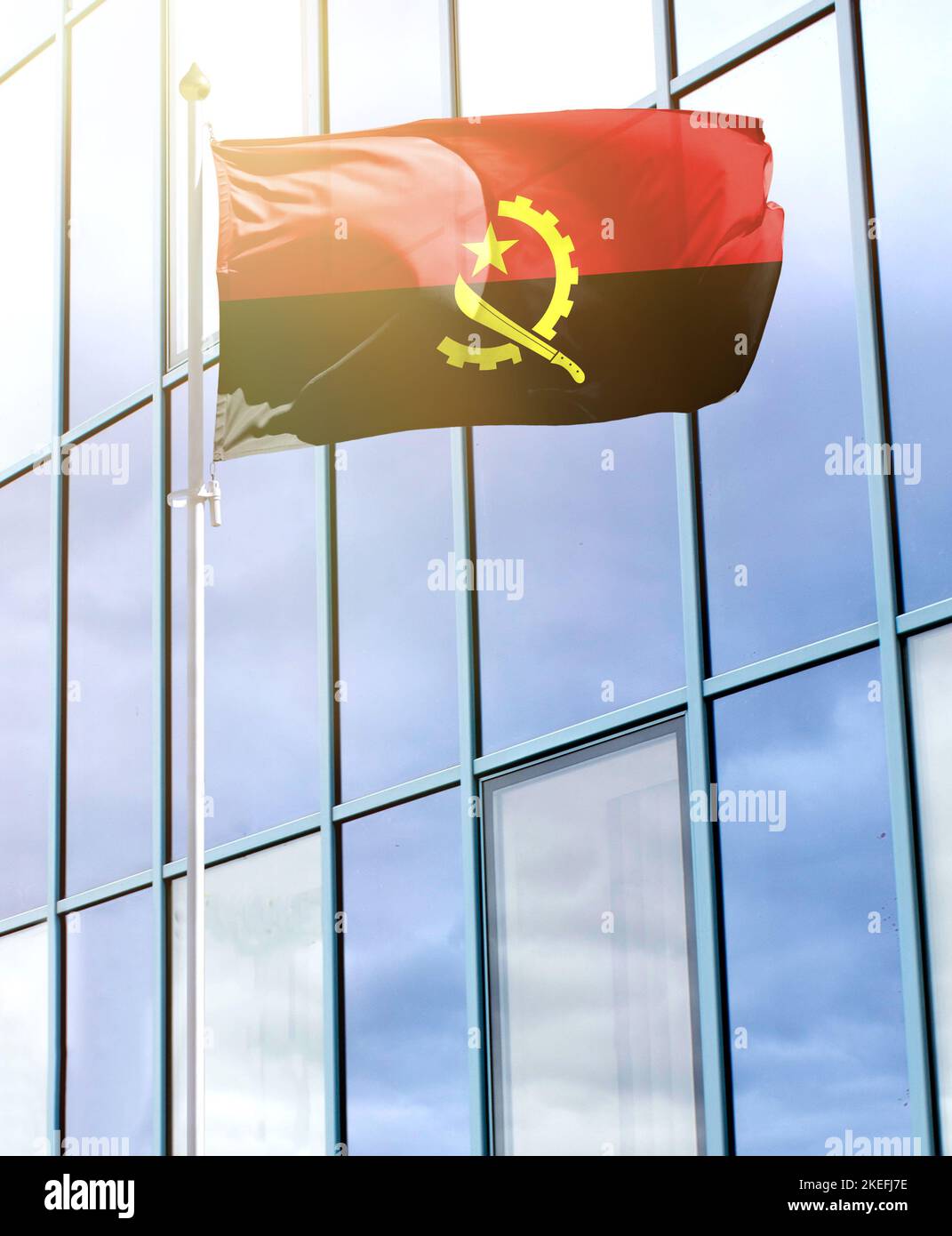 Badge flag angola 3d hi-res stock photography and images - Alamy