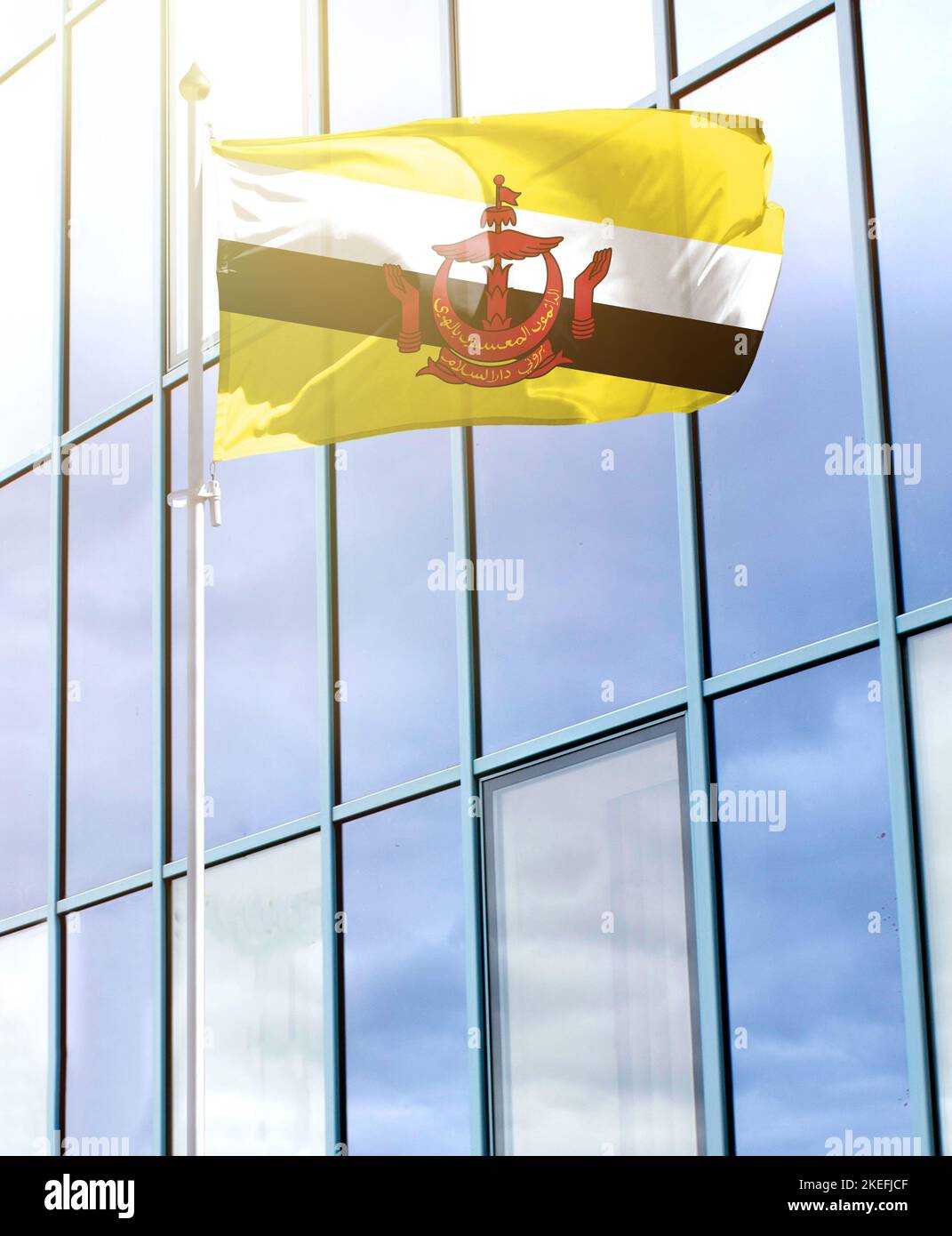 Sign flag brunei darussalam hi-res stock photography and images - Alamy