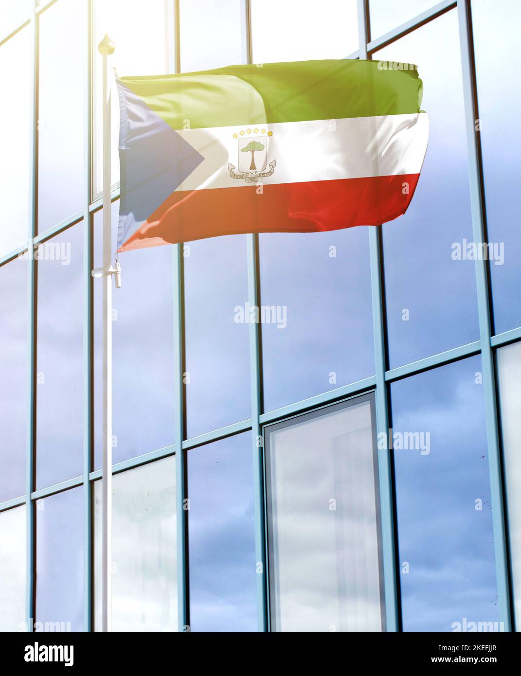 Realistic flag equatorial guinea hi-res stock photography and images ...