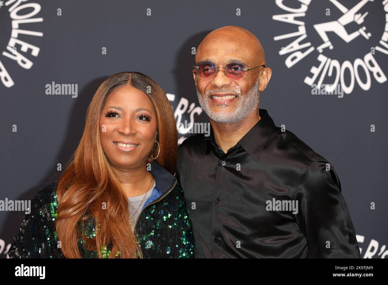 Guests attend the Opening of Flipper's Roller Boogie Palace in London ...